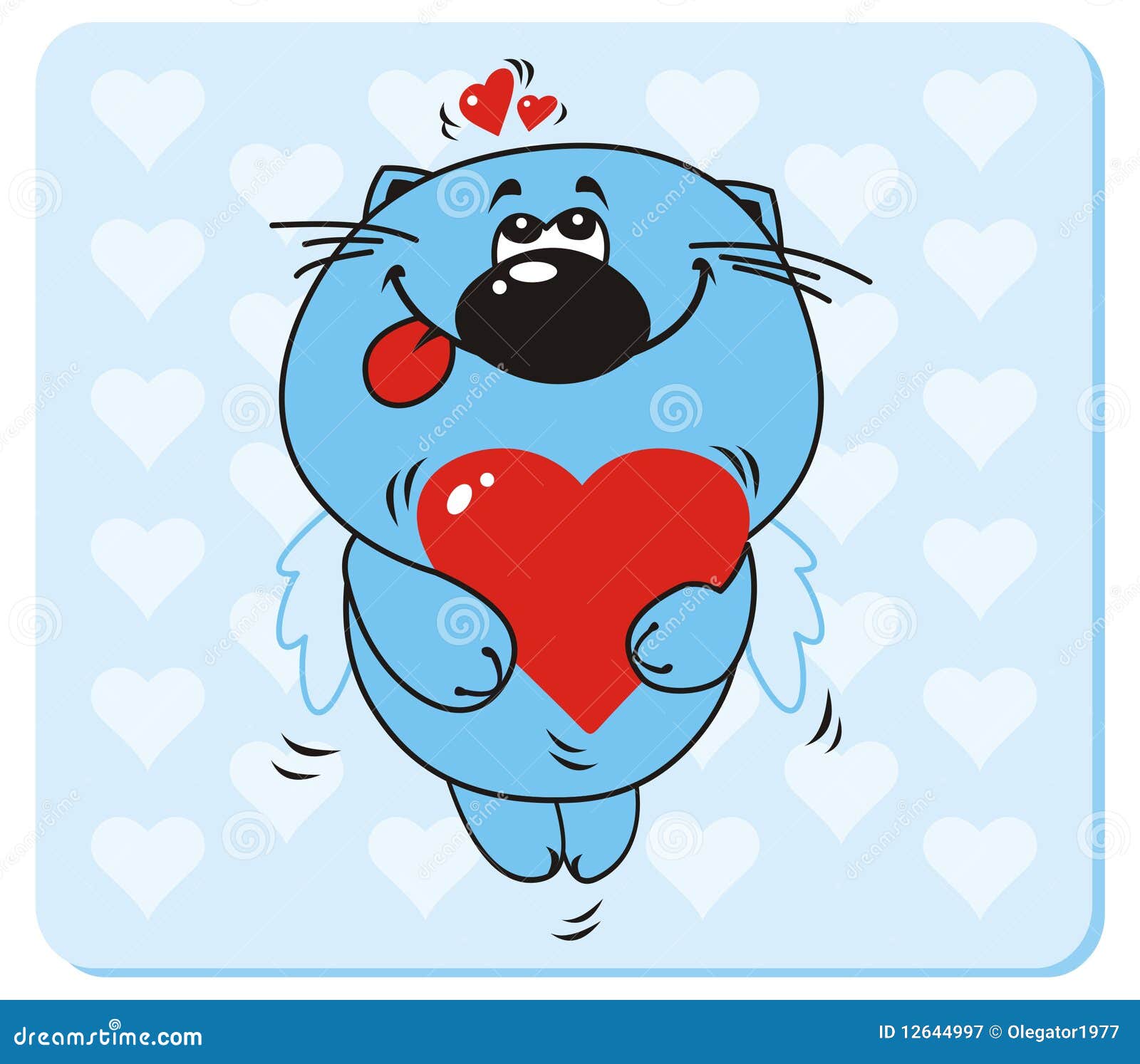 Gatto nell'amore illustrazione vettoriale. Illustrazione di valentina ...