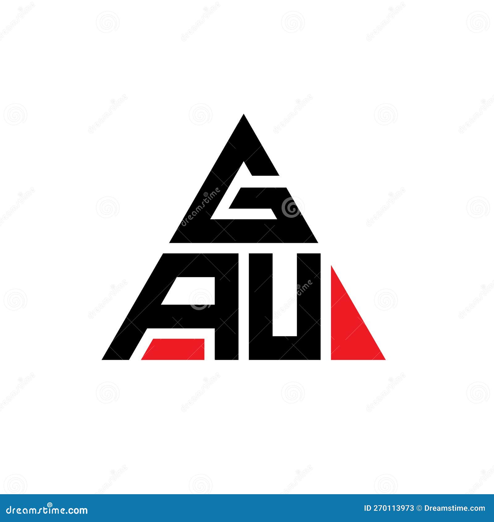 GAU Triangle Letter Logo Design With Triangle Shape. GAU Triangle Logo ...