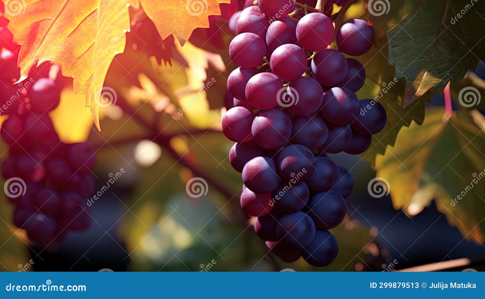 Gauda Grape Patterns on Sunset, Photorealistic Scenes Stock ...