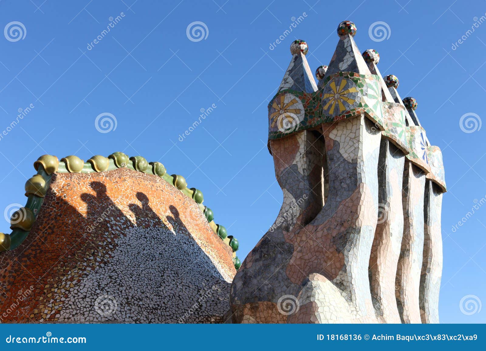 Gaudi stock photo. Image of house, city, antonio, ceramic - 18168136