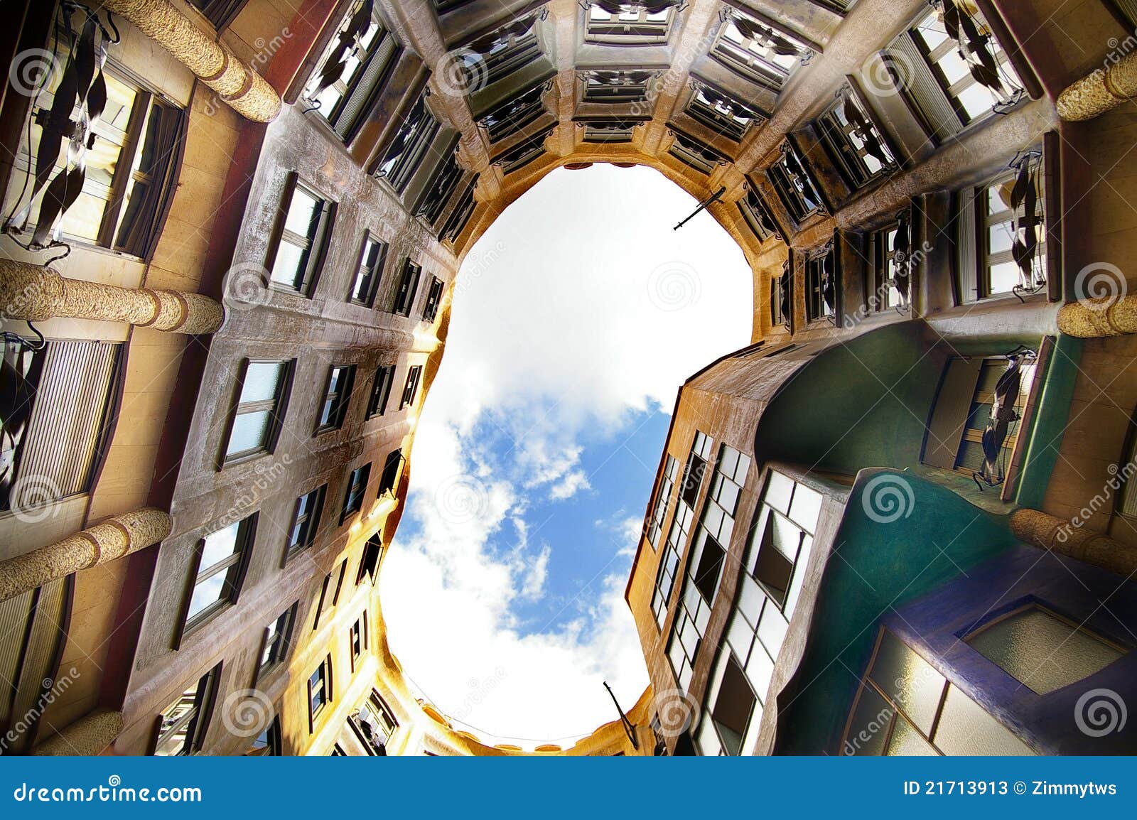 Gaudi building stock image. Image of apartment, famous - 21713913