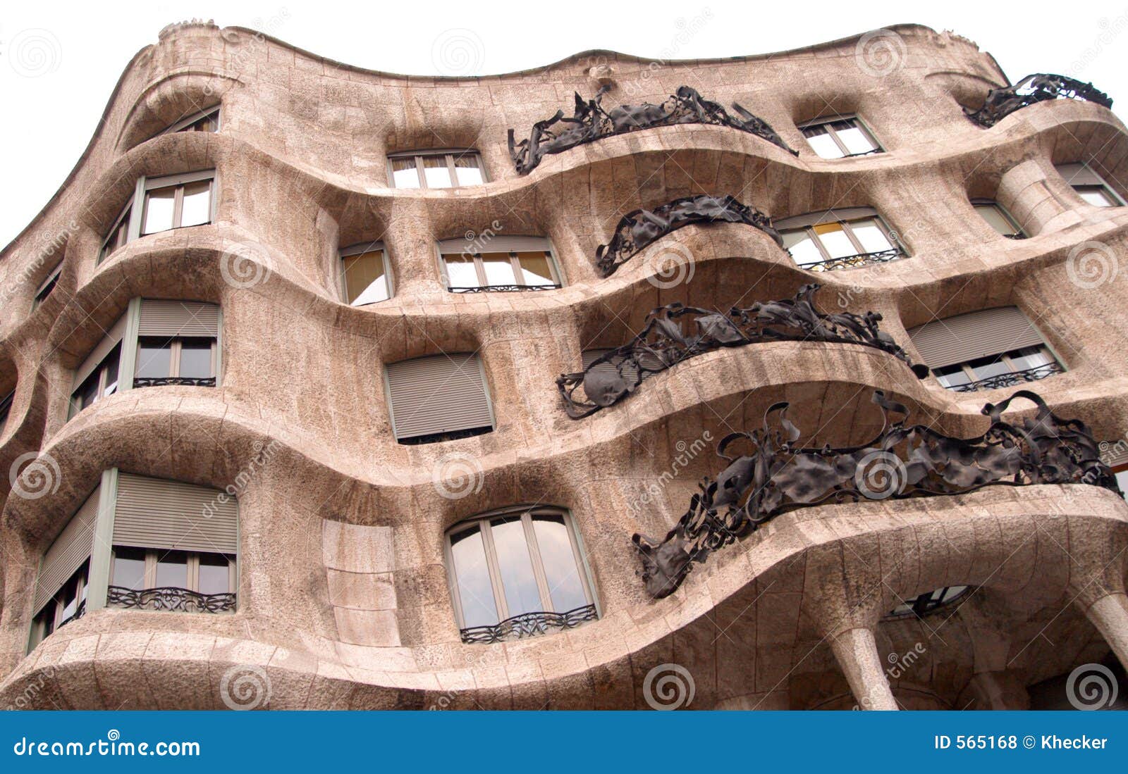 Gaudi building stock photo. Image of nouveau, landmark - 565168