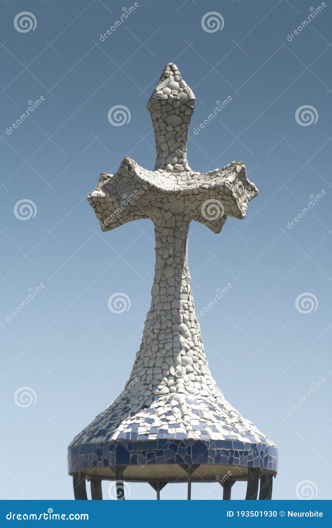 Gaudi Four-armed Cross in Barcelona, Spain, Summer Editorial Image ...