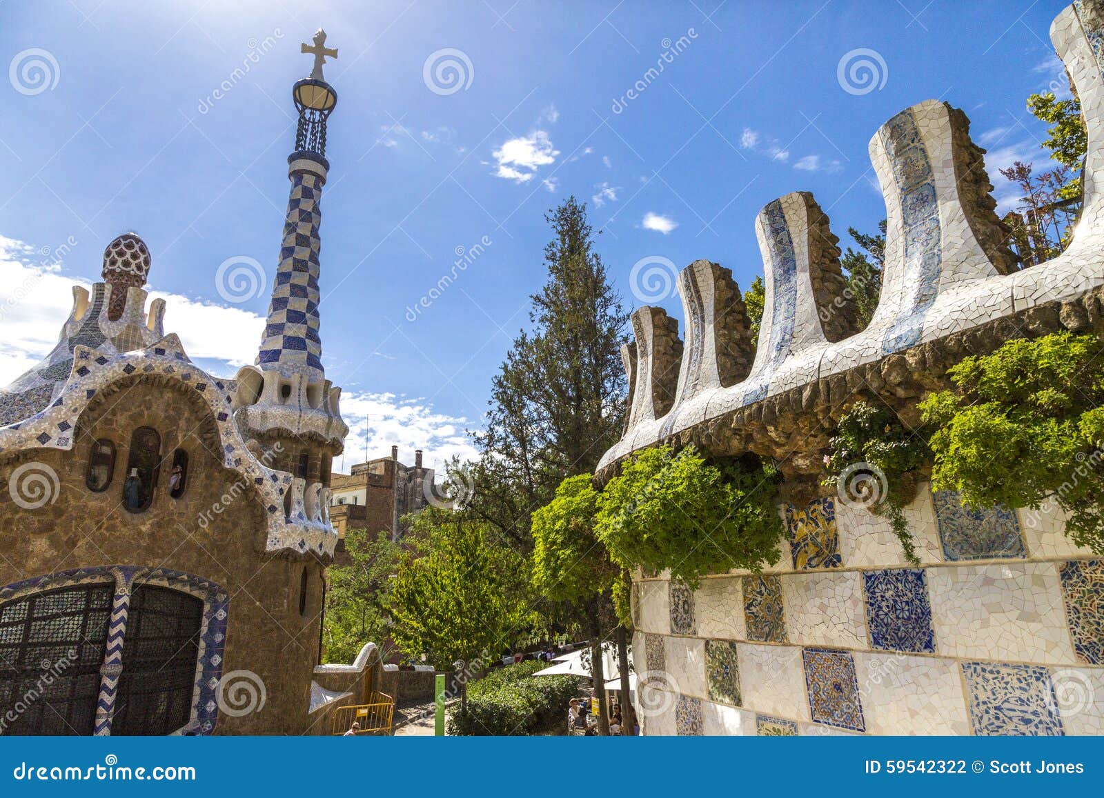 Gaudi Homes stock photo. Image of landmark, barcelona - 59542322