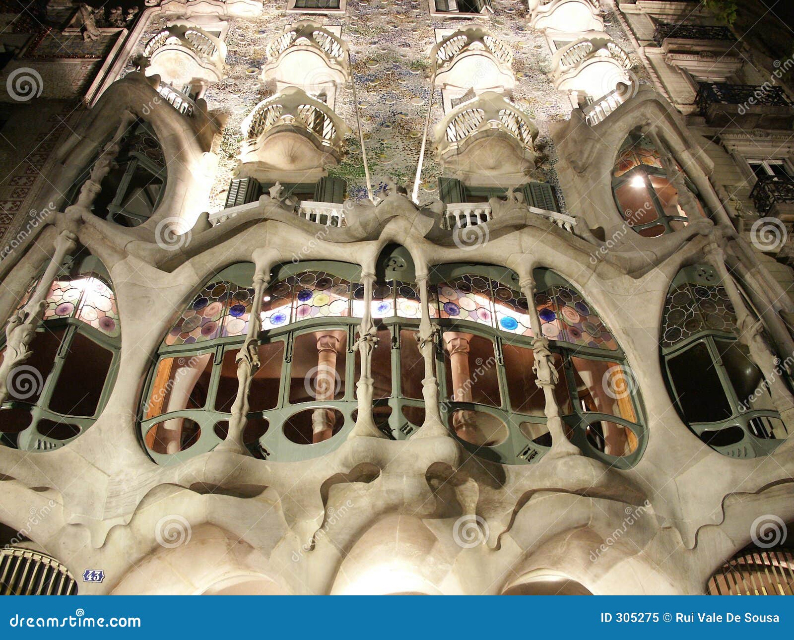 Gaudi house editorial image. Image of abstract, glass, roof - 305275