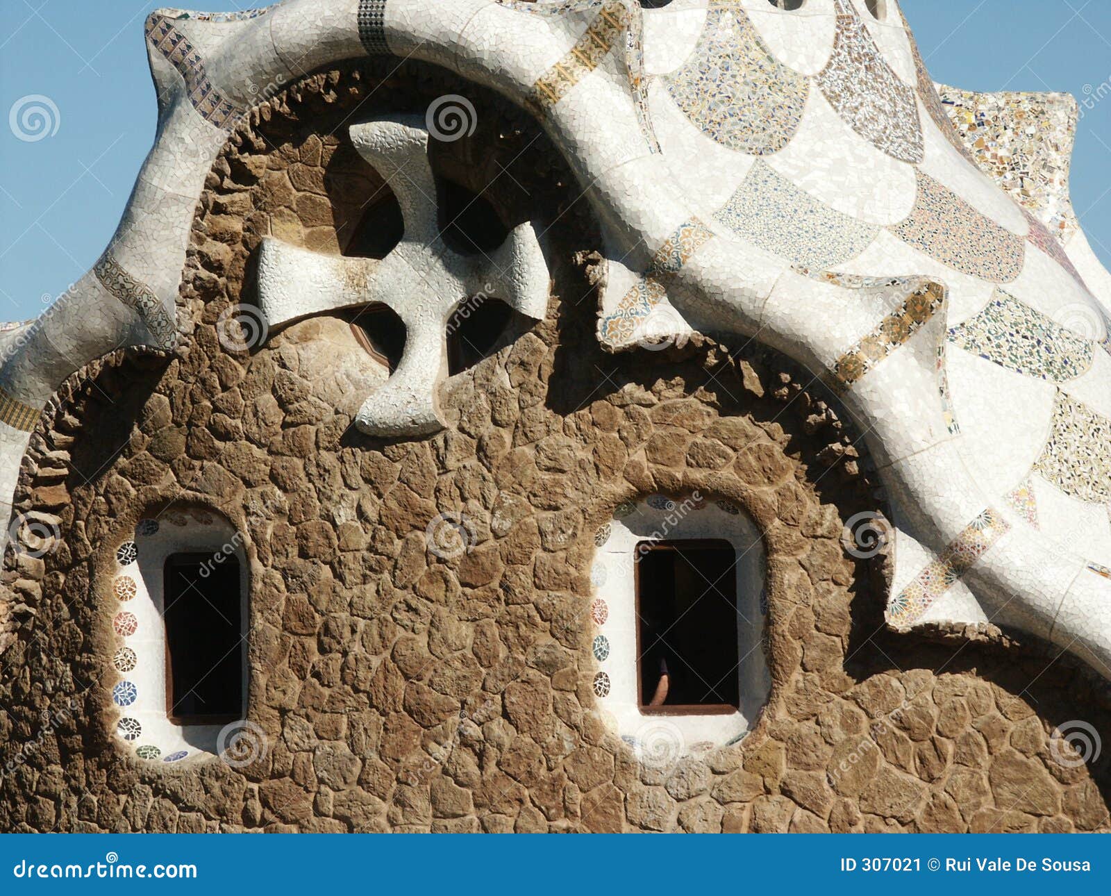 Gaudi house stock image. Image of glass, city, mirror, barcelona - 307021