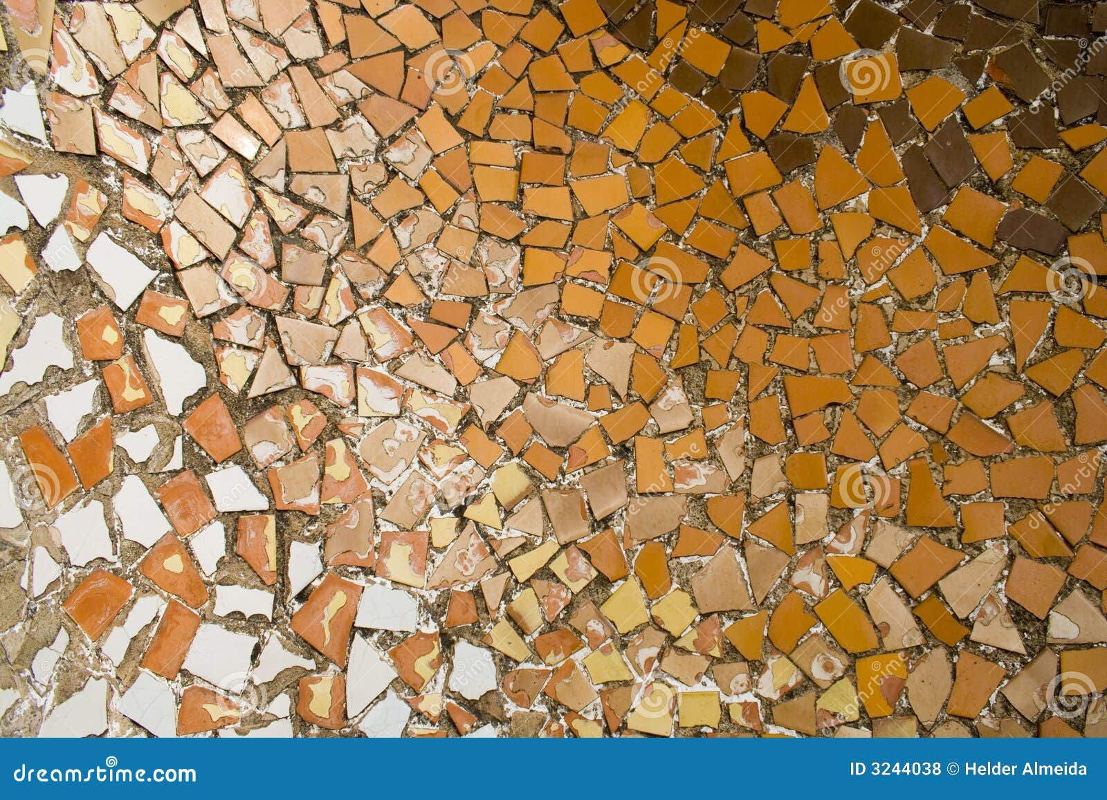 Gaudi Mosaic stock photo. Image of park, colourful, guell - 3244038