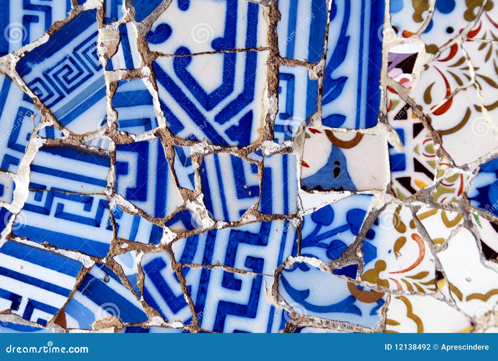 Gaudi Mosaic pattern stock photo. Image of city, catalan - 12138492