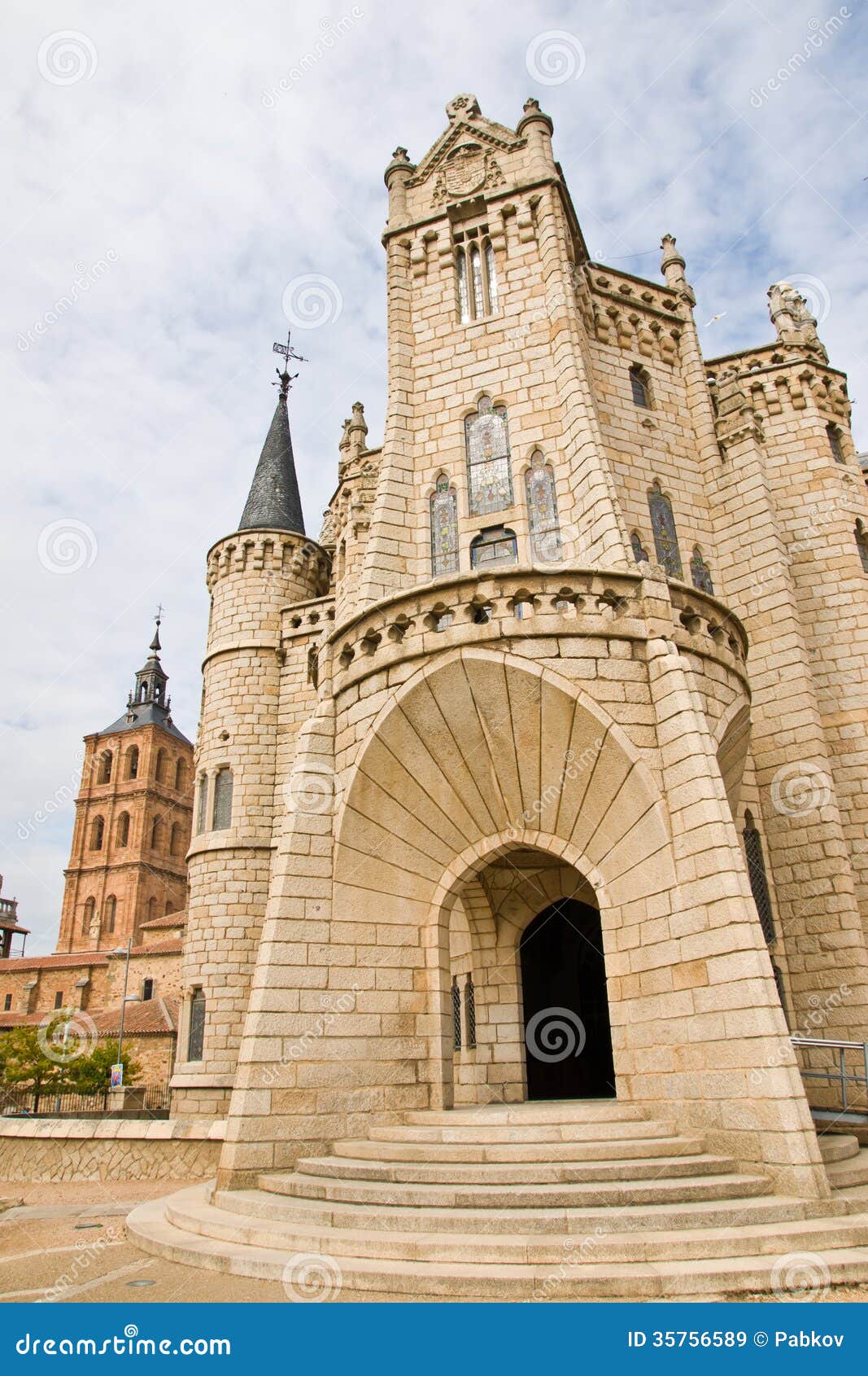 Gaudi palace in Astorga stock image. Image of episcopal - 35756589