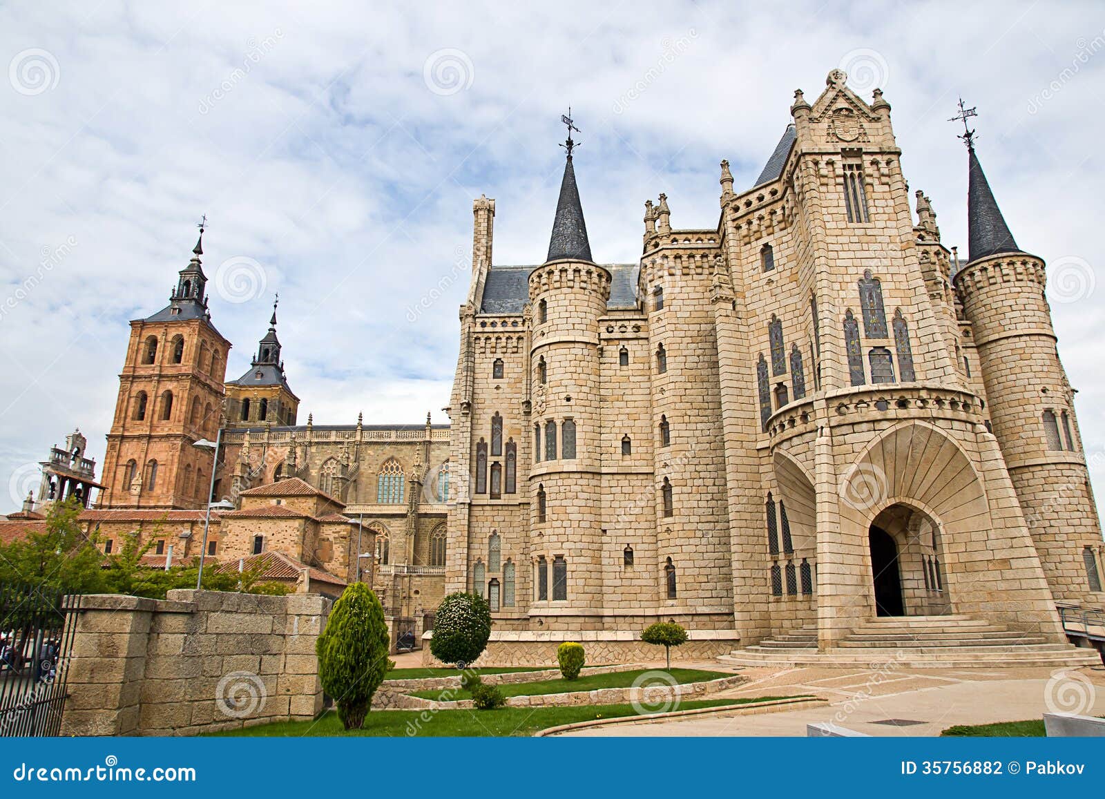 Gaudi palace in Astorga stock photo. Image of camino - 35756882