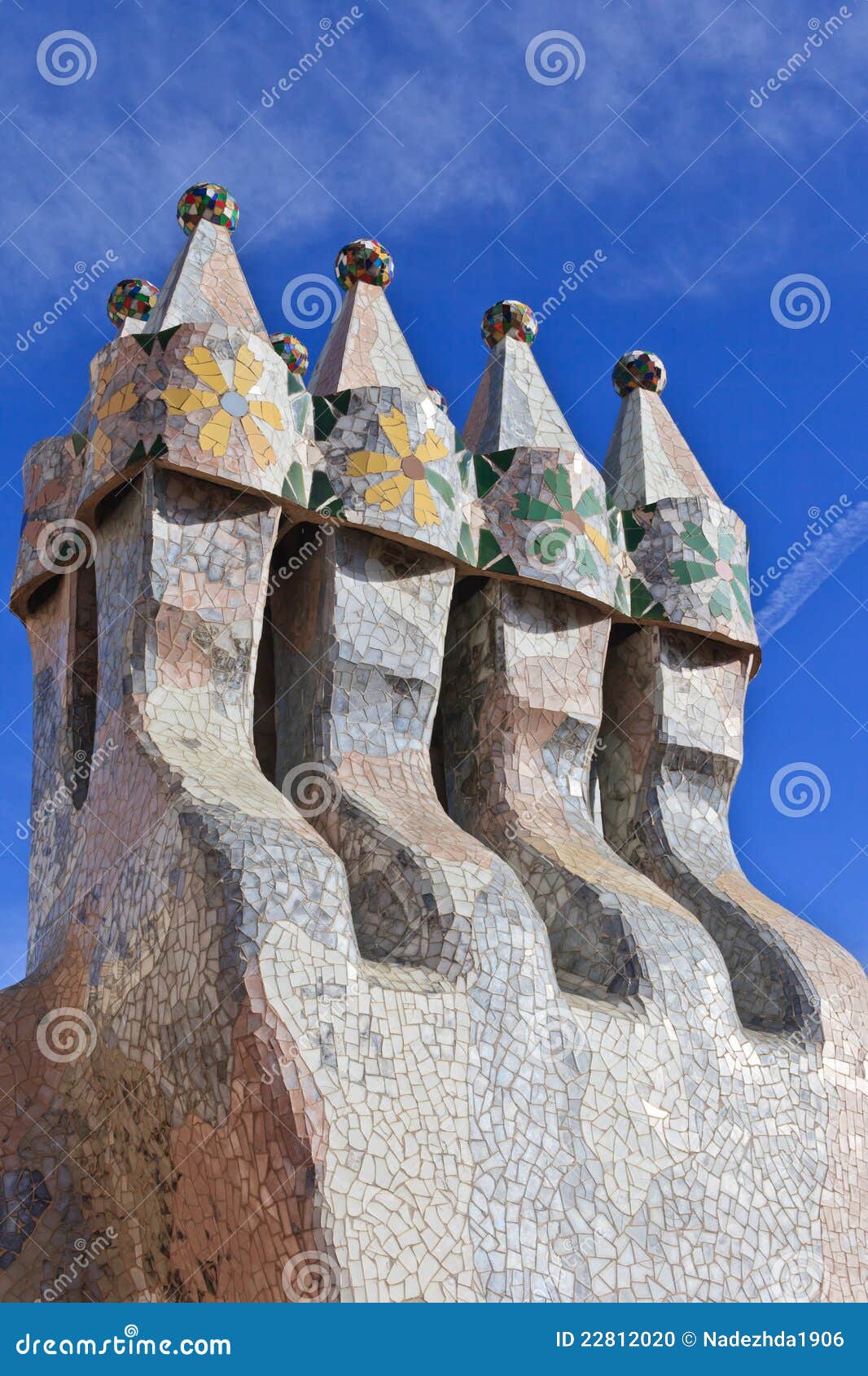 Gaudi rooftop editorial image. Image of architect, house - 22812020
