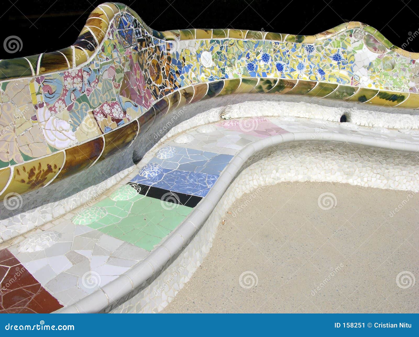 Gaudi s Work in Park Guell stock image. Image of outdoor - 158251