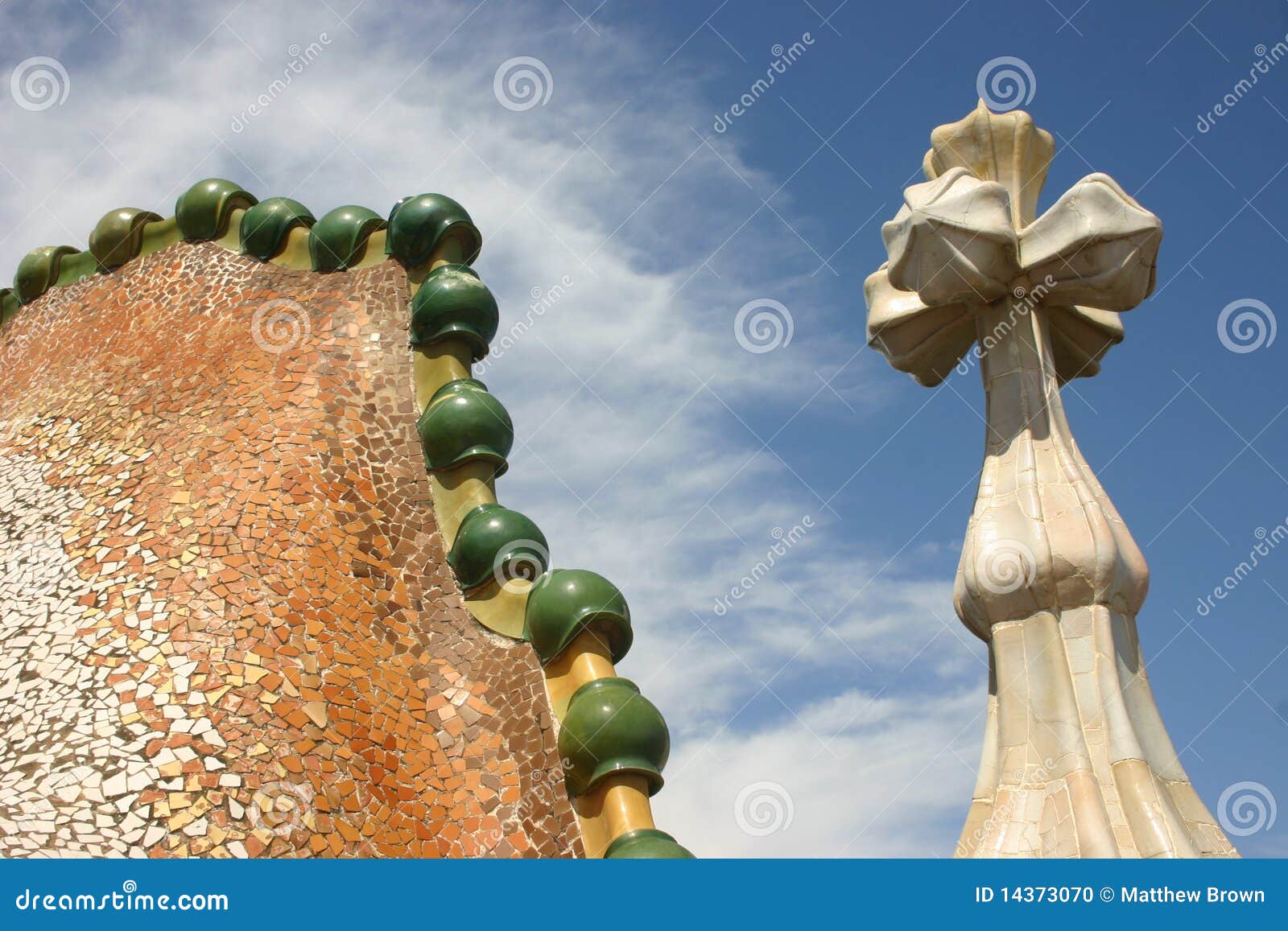 Gaudi sculptures stock photo. Image of catalan, stone - 14373070