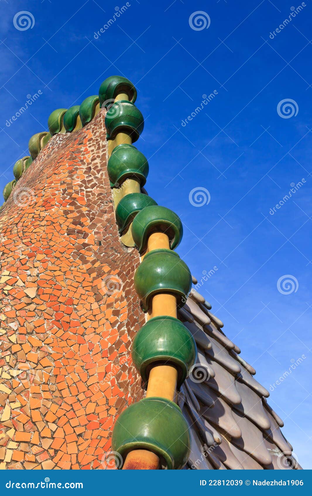 Gaudi tiles editorial stock image. Image of exterior - 22812039