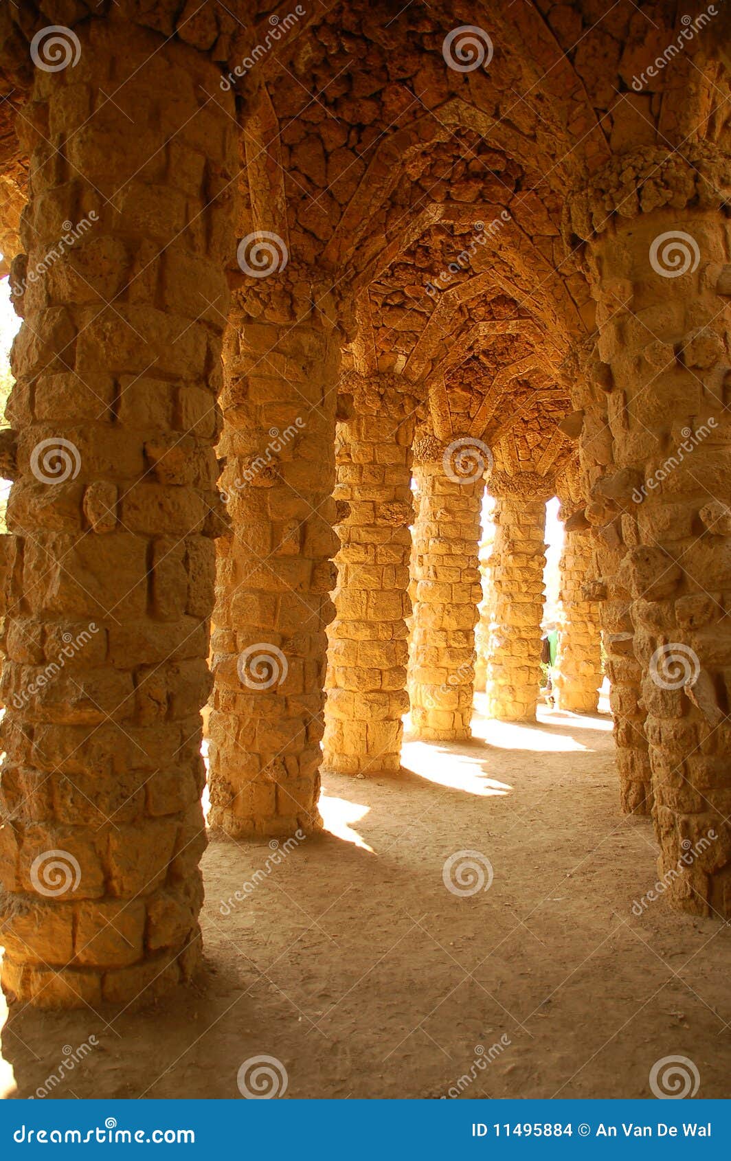 Gaudi Waves at Parque Guell in Barcelona Stock Photo - Image of ...