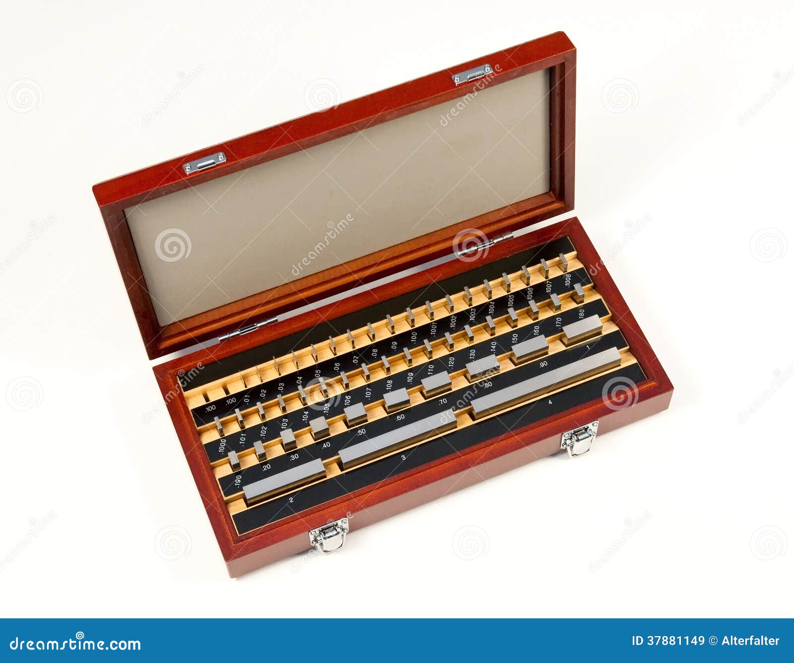 Gauge block set stock image. Image of micrometer, inspection - 37881149