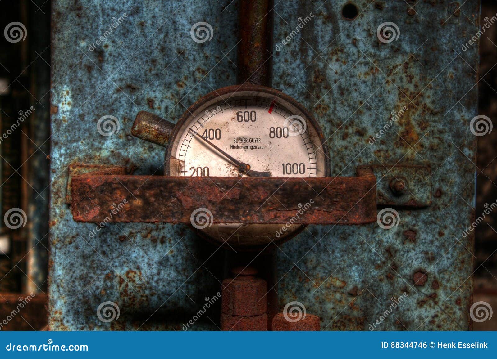 Gauge on hydraulic press stock photo. Image of industrial - 88344746