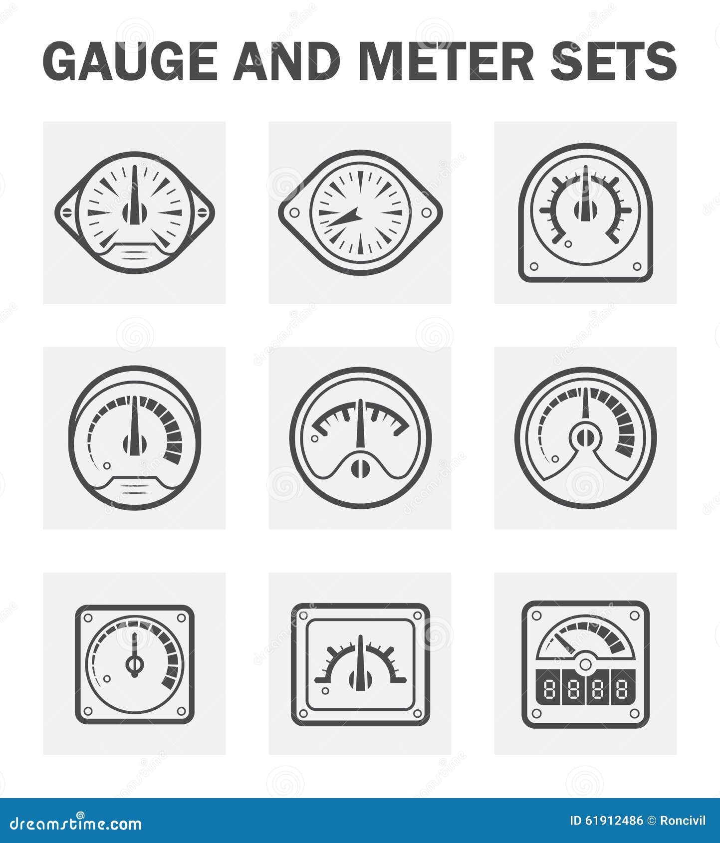 Gauge meter stock vector. Illustration of control, gage - 61912486