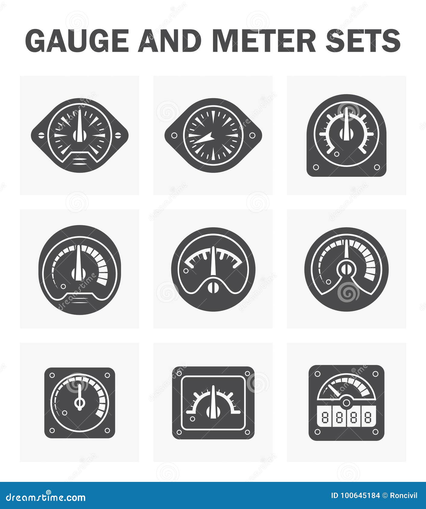Gauge meter stock vector. Illustration of instrument - 100645184