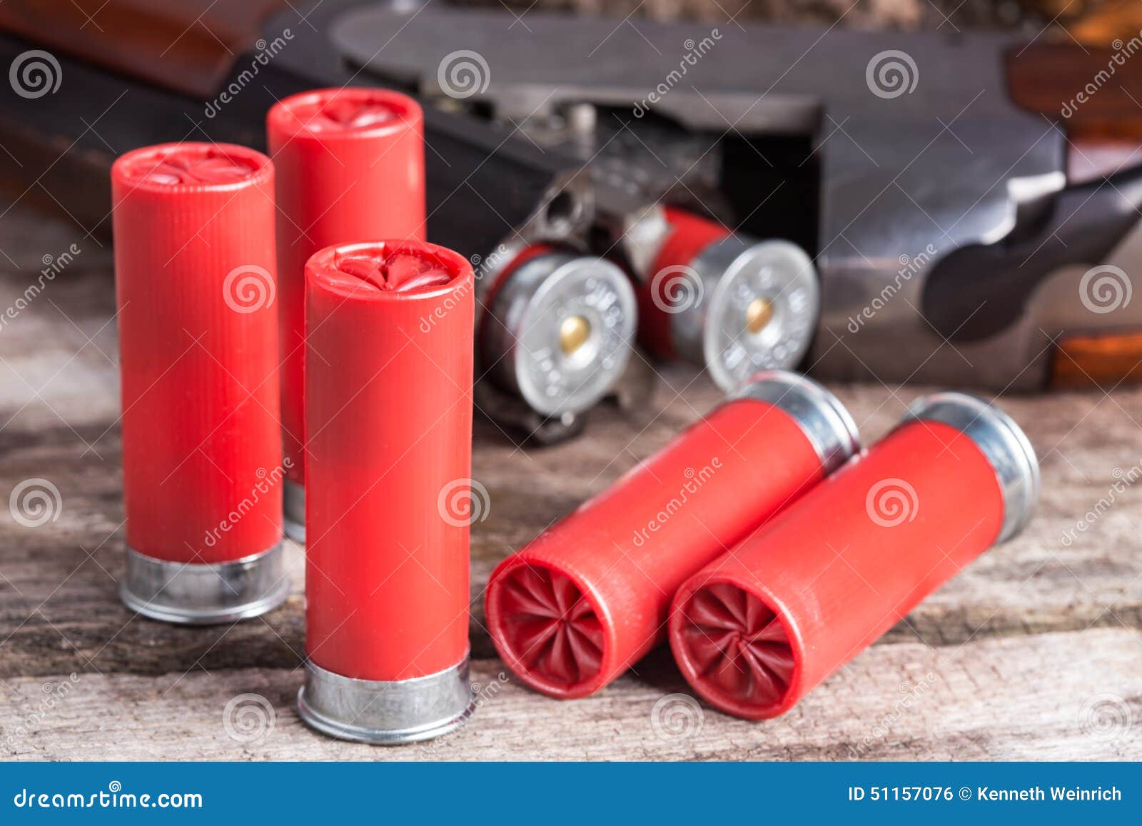 Shotgun Shells Reloading Process With Special Reload Equipment. Powder ...