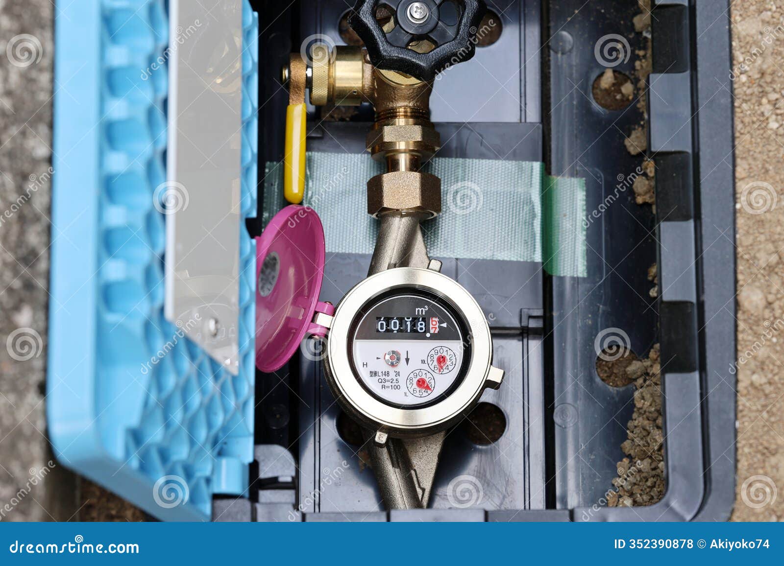 Gauge for Water Consumption, a Water Meter in the Grounds Stock Photo ...