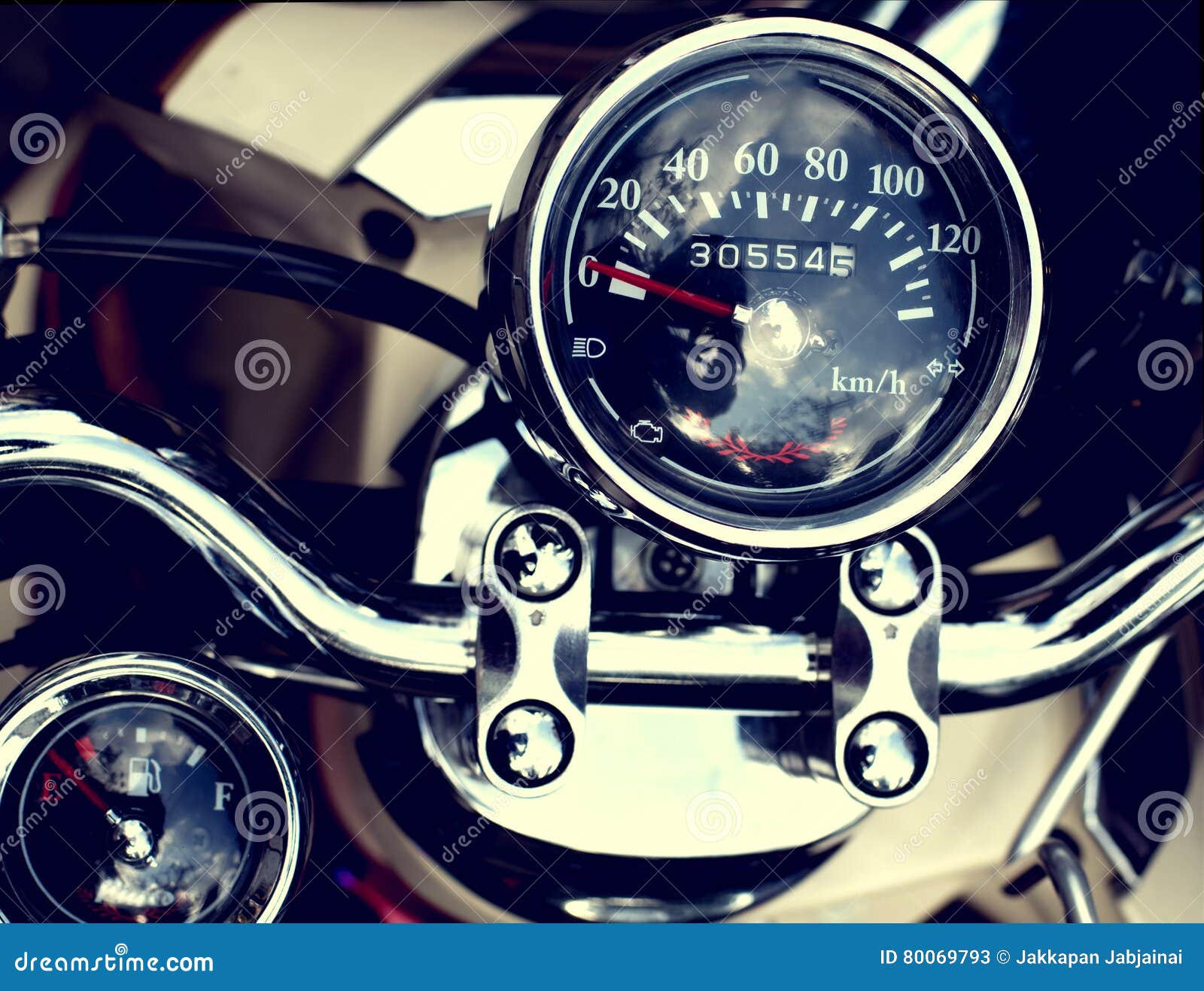 Gauges of Classic Motorcycle Stock Image - Image of grunge, indicator ...