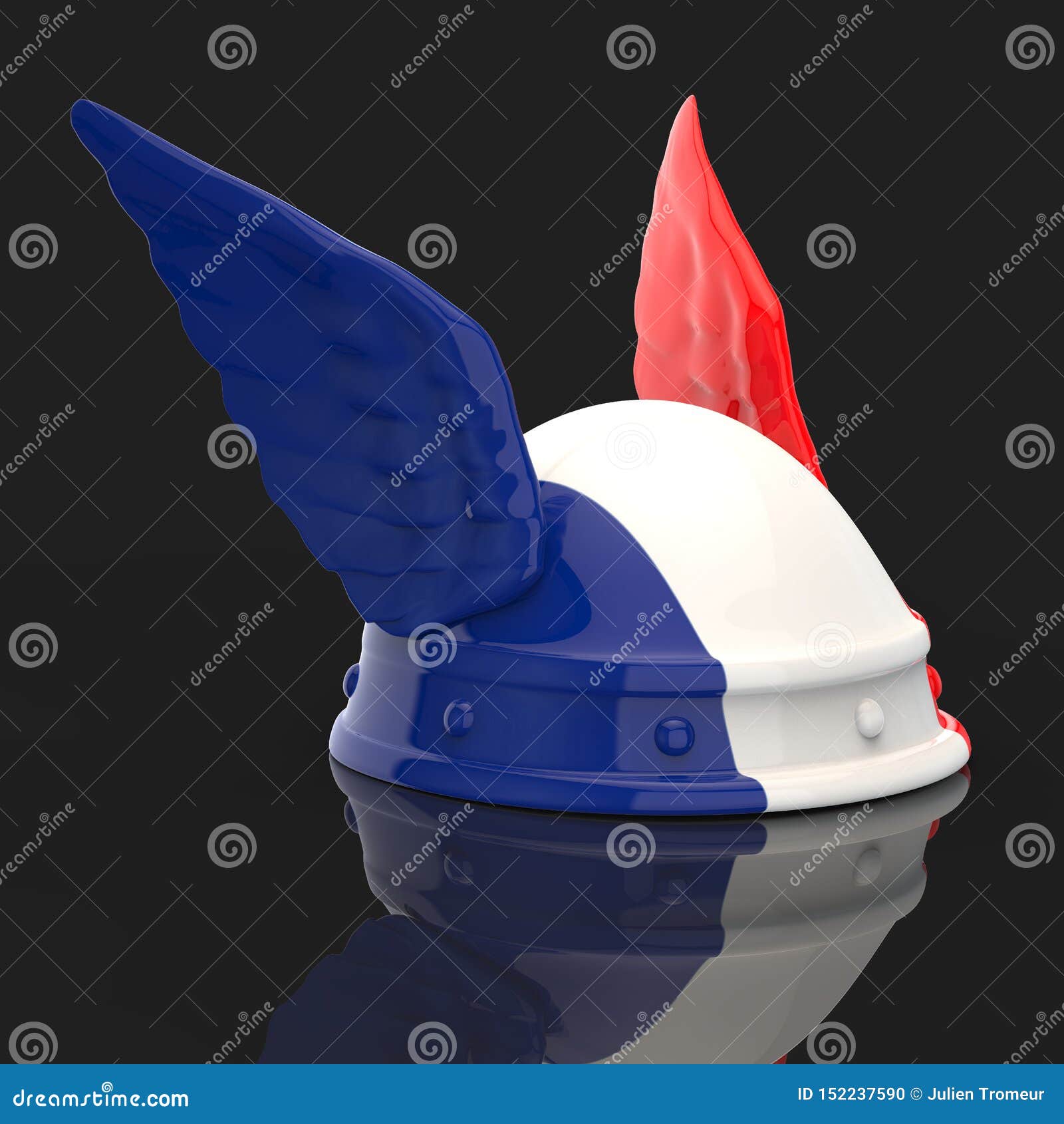 Gaul Helmet - 3D Illustration Stock Illustration - Illustration of celt ...