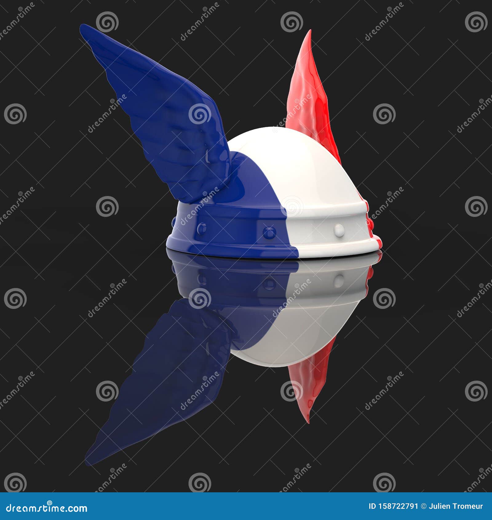 Gaul Helmet - 3D Illustration Stock Illustration - Illustration of ...