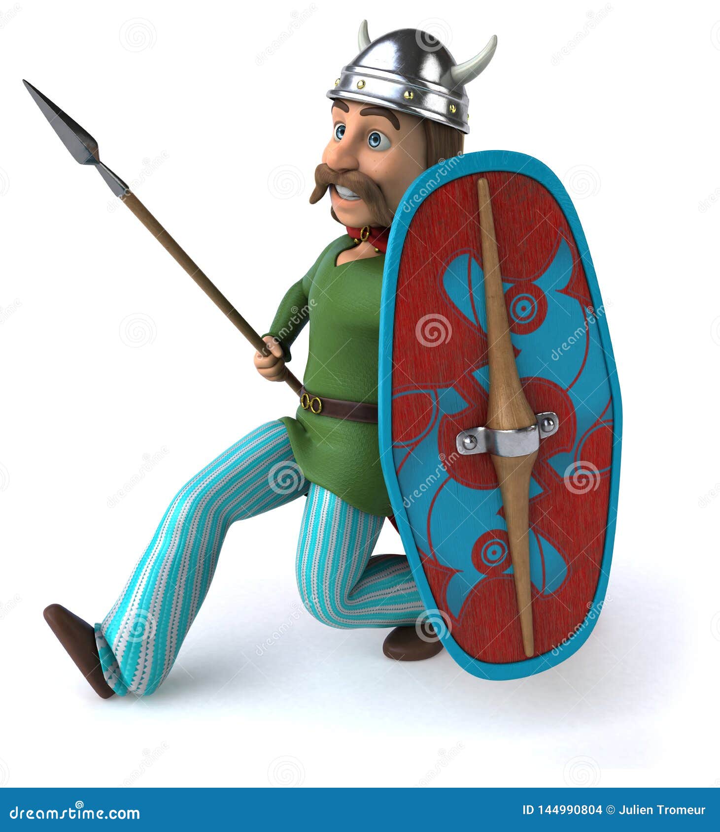 Gaul Warrior - 3D Illustration Stock Illustration - Illustration of ...