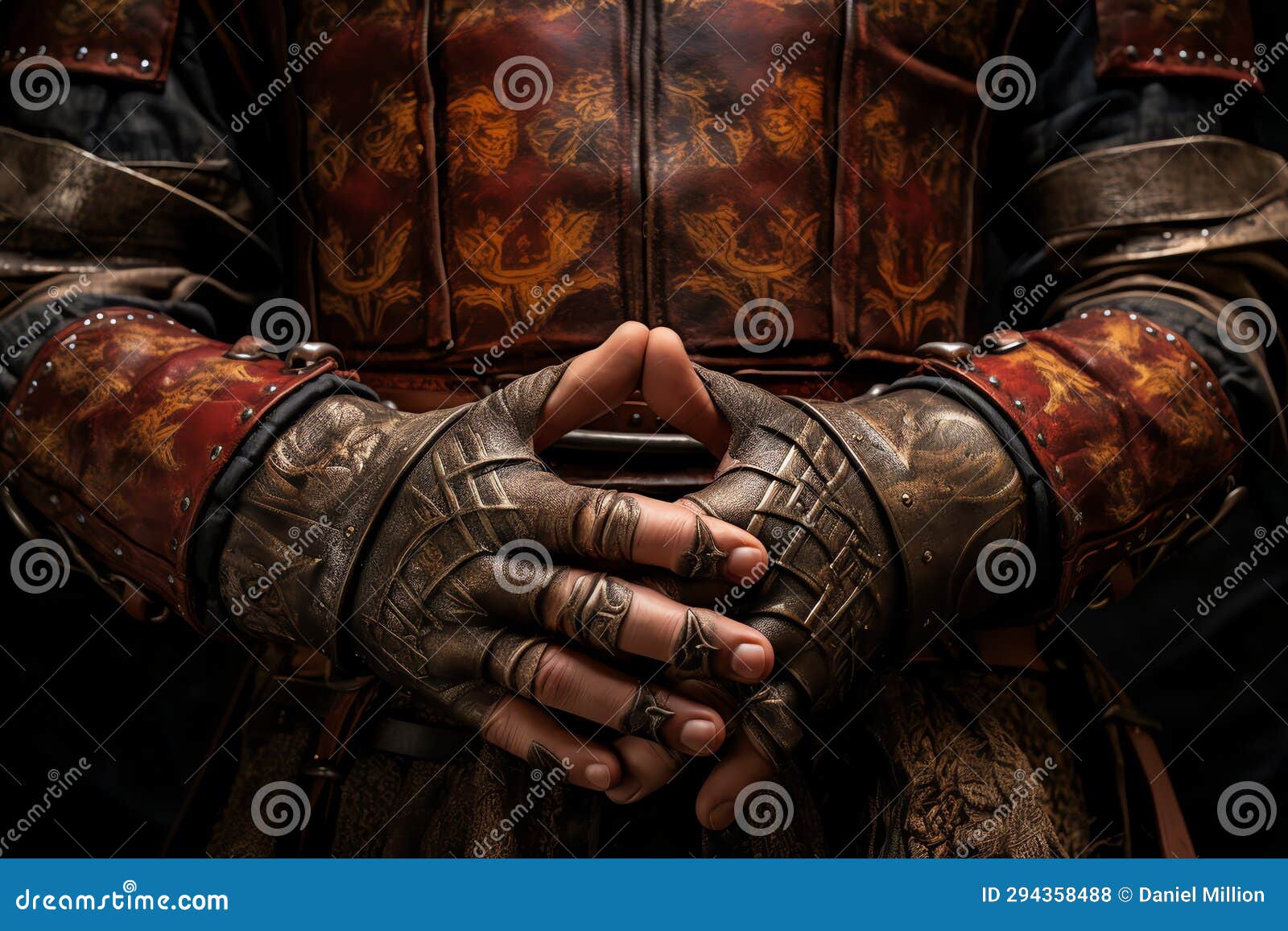 Gauntleted Hands Medieval Fantasy Photo Stock Illustration ...
