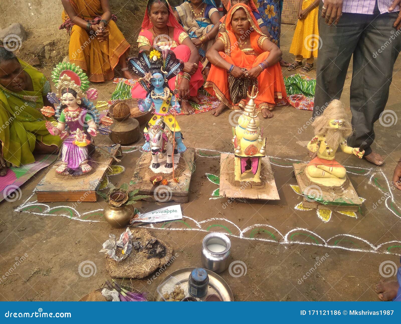 Gauri Gaura Vrat in Indian Village Editorial Photo - Image of gaon ...