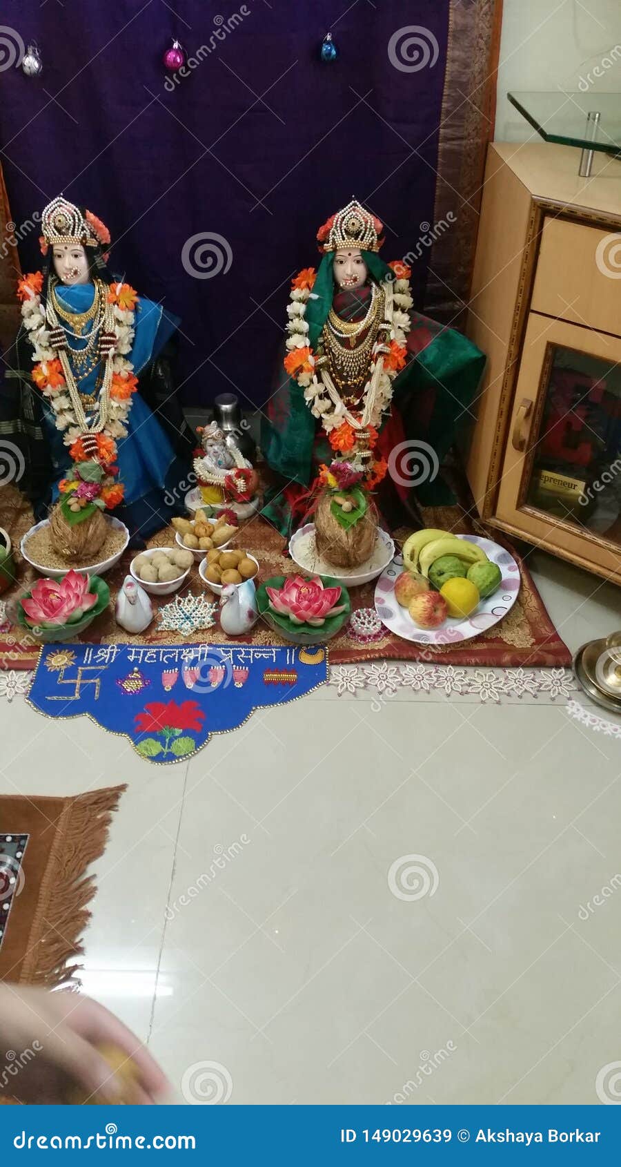 Gauri pooja in India stock image. Image of godesses - 149029639