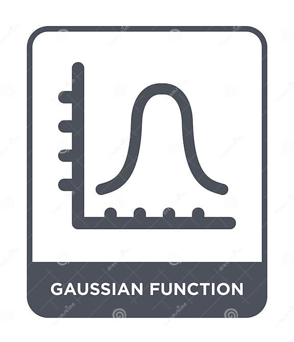Gaussian Function Icon in Trendy Design Style. Gaussian Function Icon ...