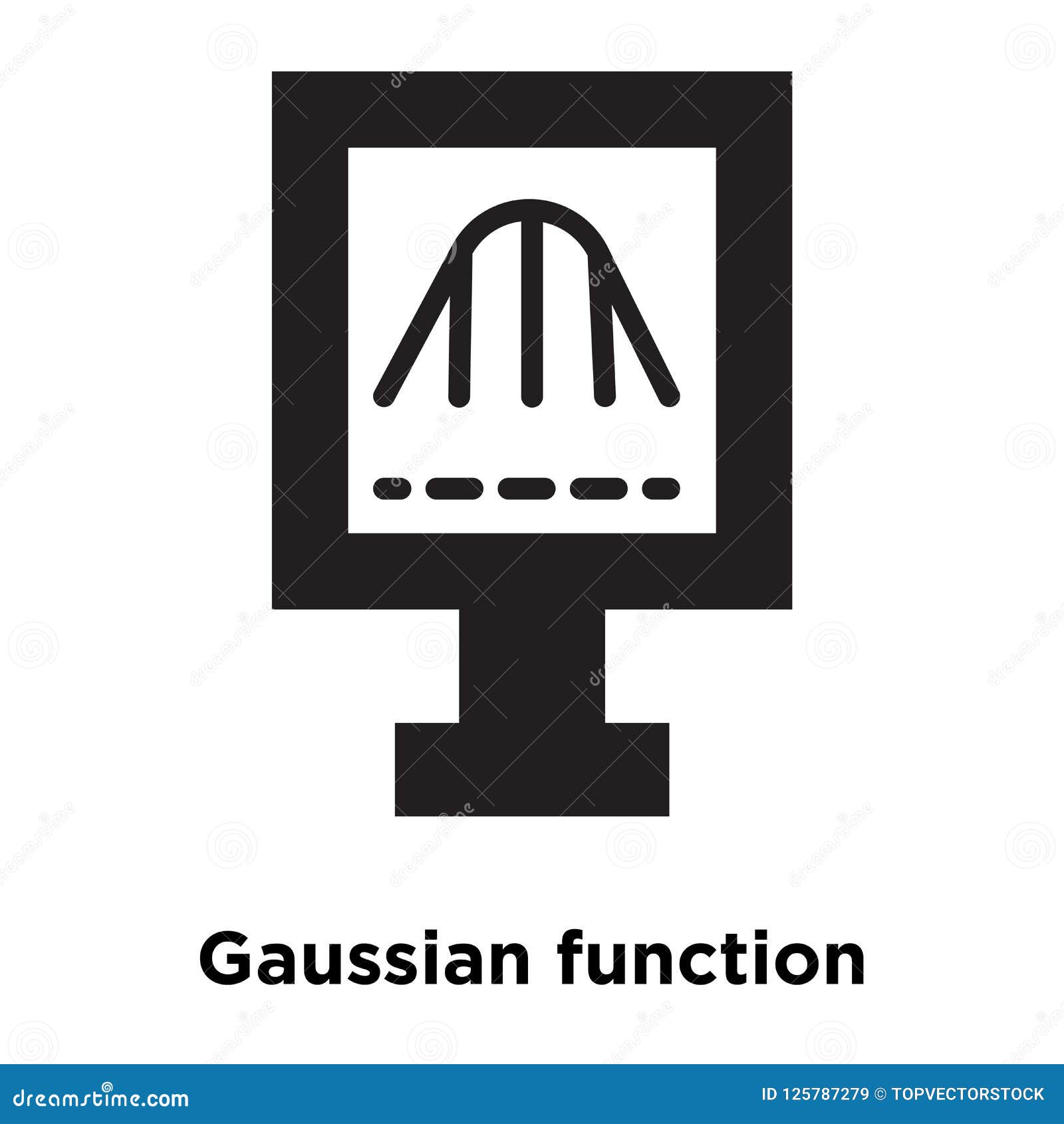 Gaussian Function Icon Vector Isolated on White Background, Logo Stock ...