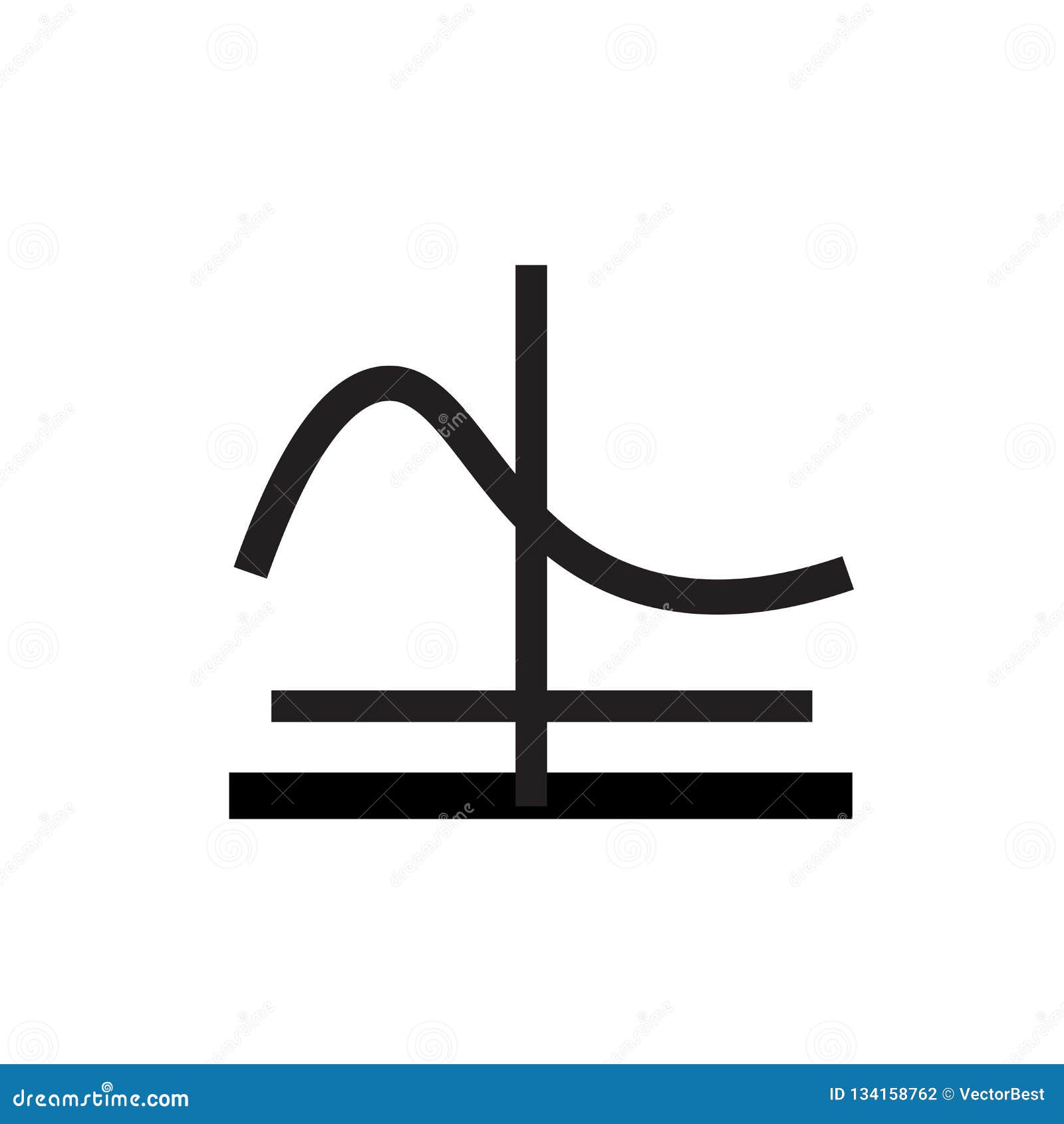 Gaussian Function Icon Vector Sign and Symbol Isolated on White ...