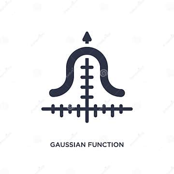 Gaussian Function Icon on White Background. Simple Element Illustration ...