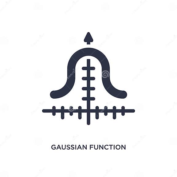 Gaussian Function Icon on White Background. Simple Element Illustration ...