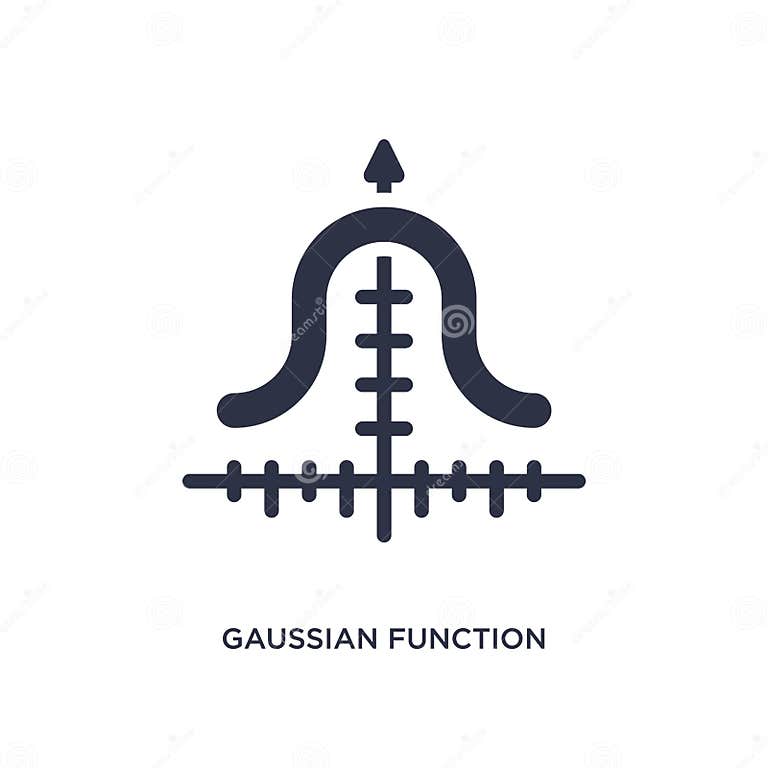Gaussian Function Icon on White Background. Simple Element Illustration ...