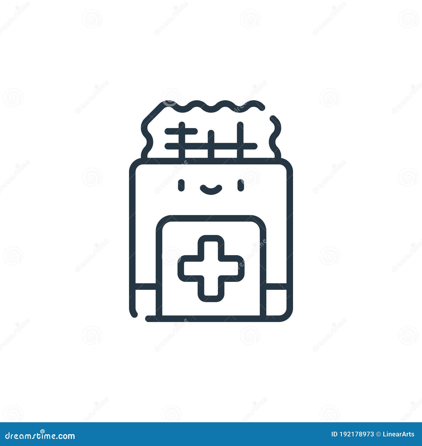 Gauze Icon Vector from Dentist Concept. Thin Line Illustration of Gauze ...