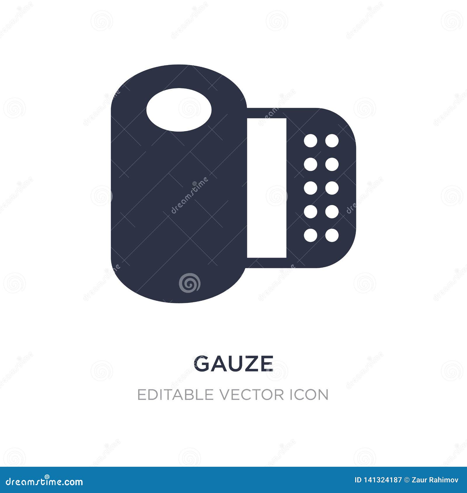 Gauze Icon On White Background. Simple Element Illustration From Dentist Concept Cartoon Vector ...