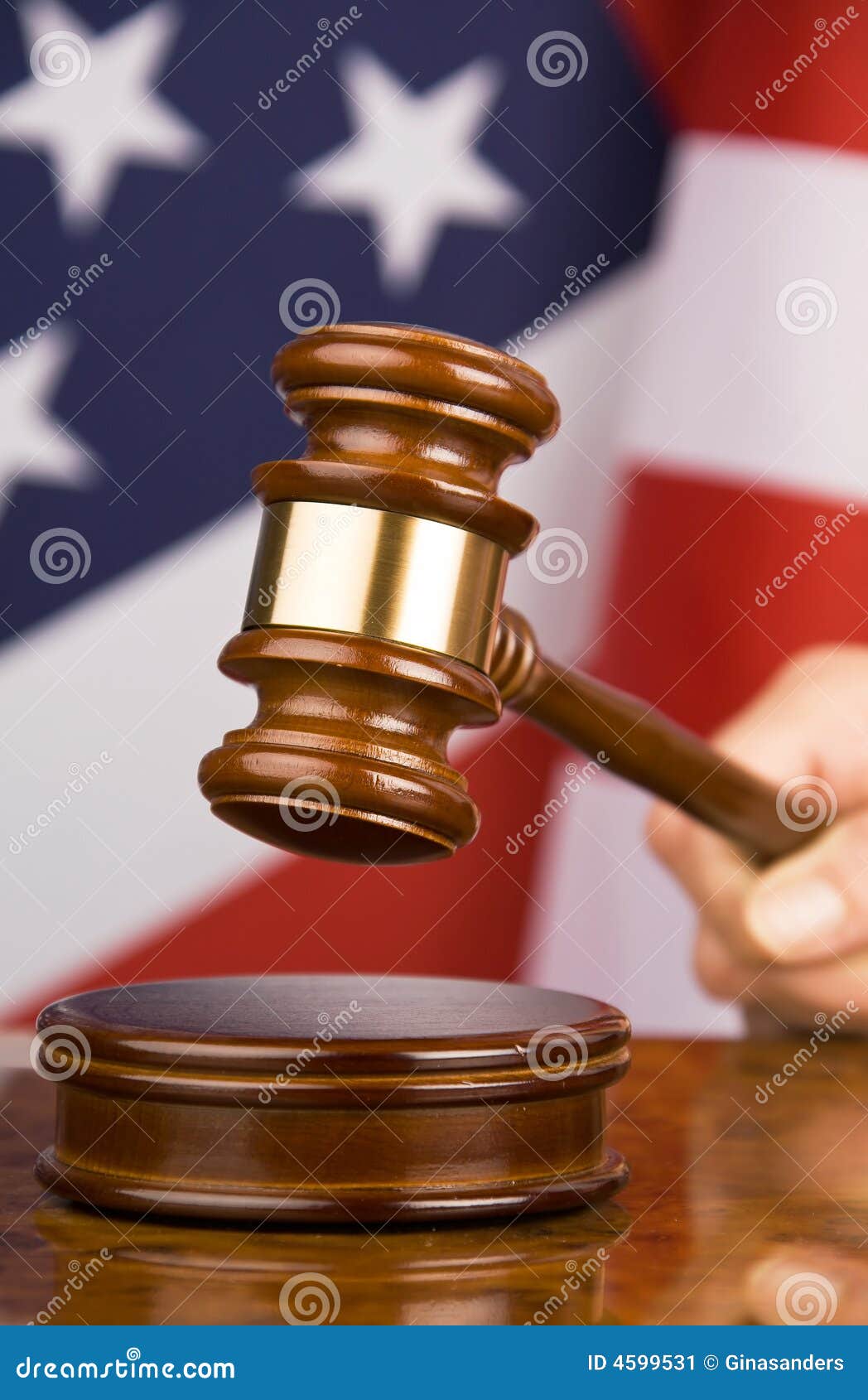 Gavel and american flag stock image. Image of american - 4599531