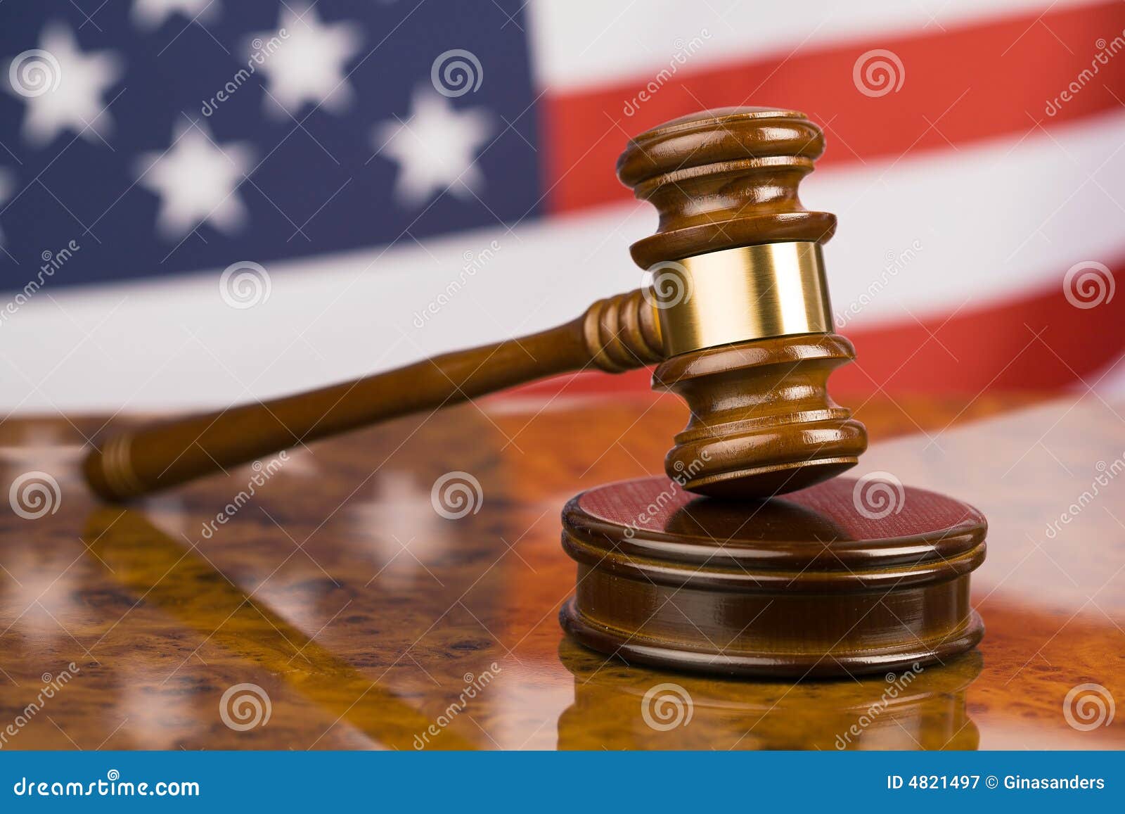 Gavel and american flag stock image. Image of judge, guilty - 4821497