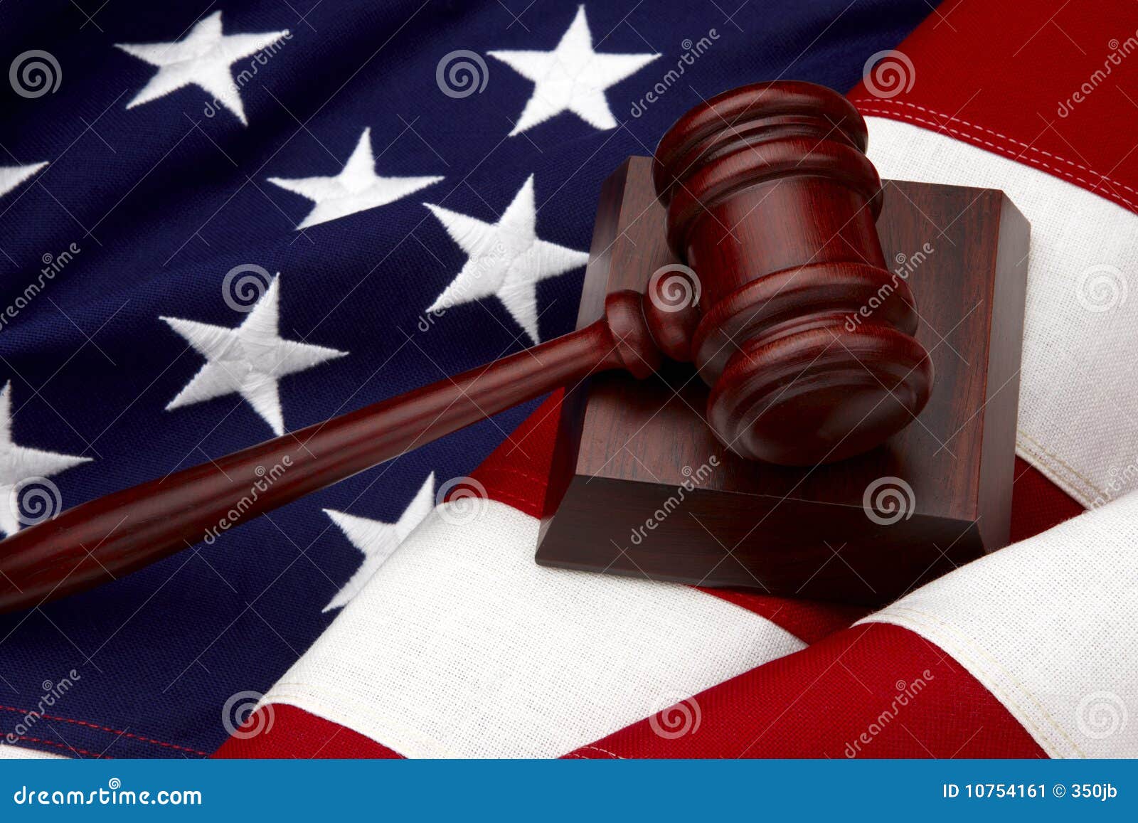 Gavel and American Flag Still Life Stock Image - Image of brown ...