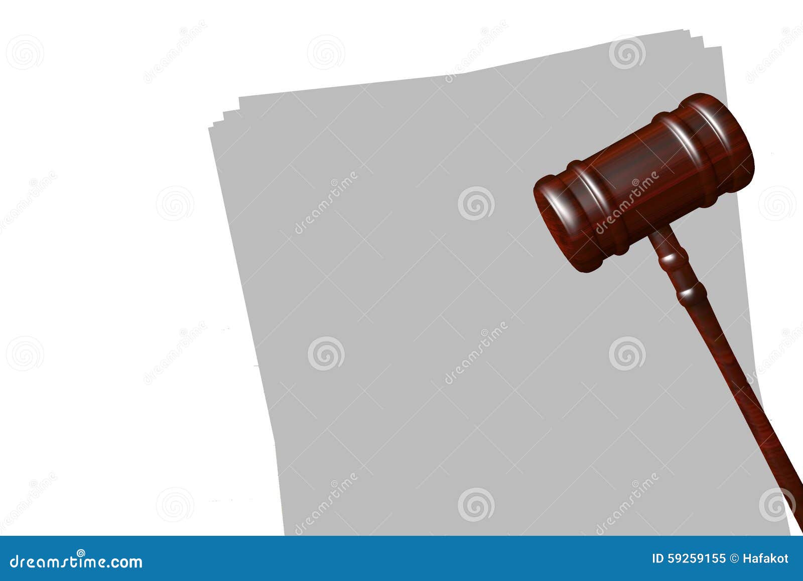 Gavel on blank papers stock illustration. Illustration of framed - 59259155