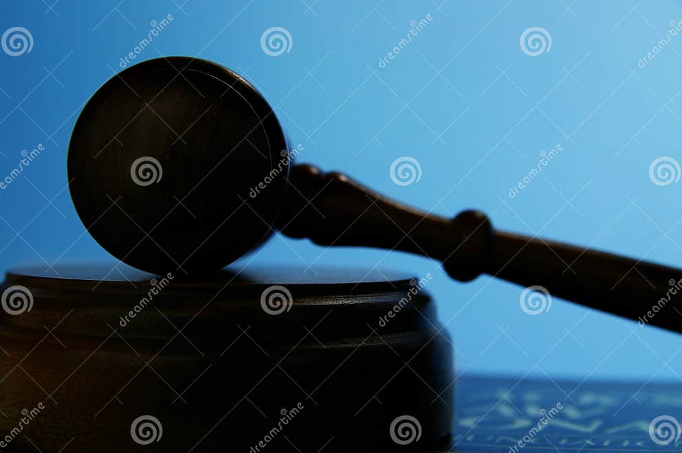 Gavel on blue stock photo. Image of pound, suit, arbitrater - 10150130