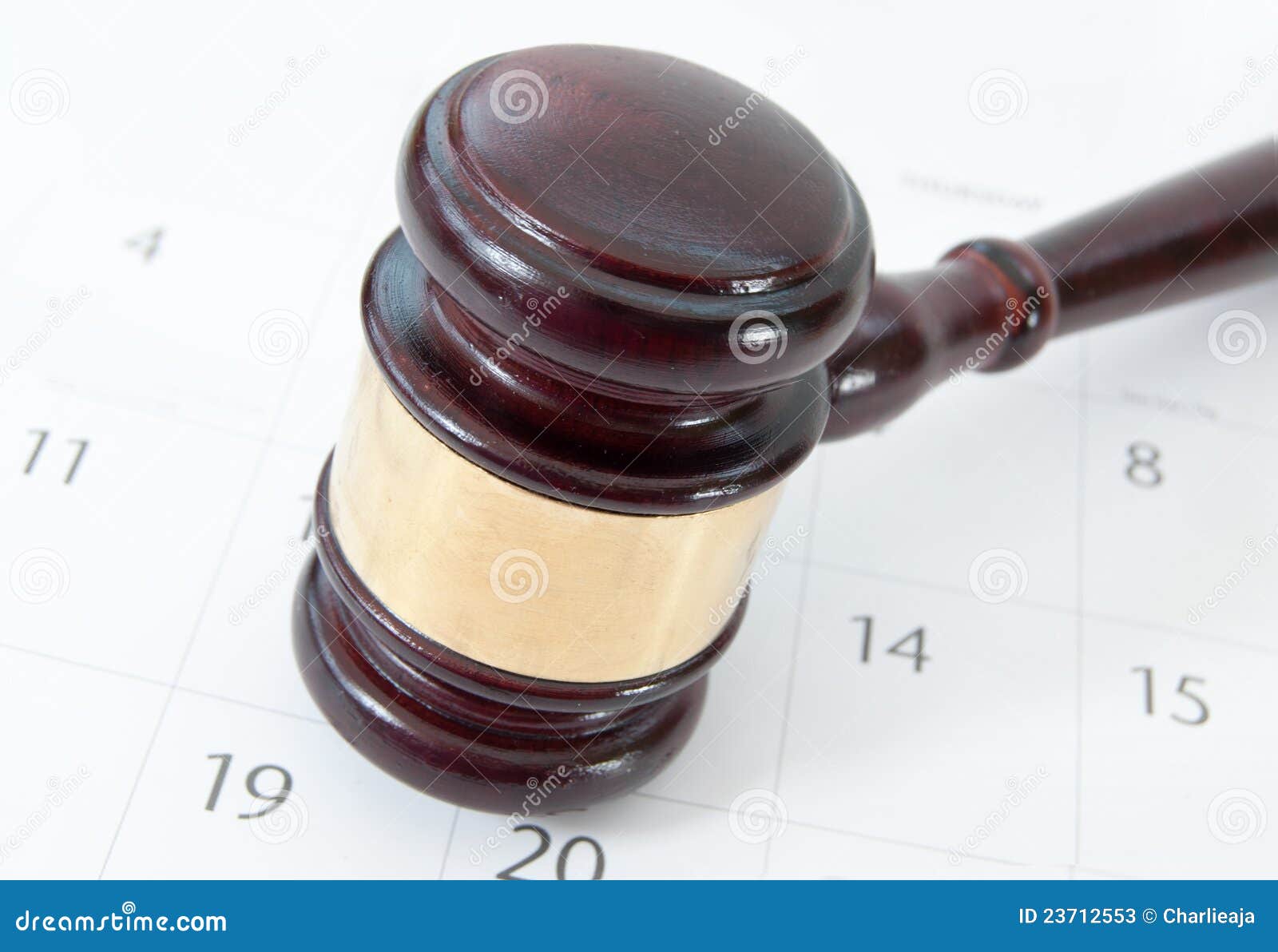 Gavel and calendar stock image. Image of court, proceedings - 23712553