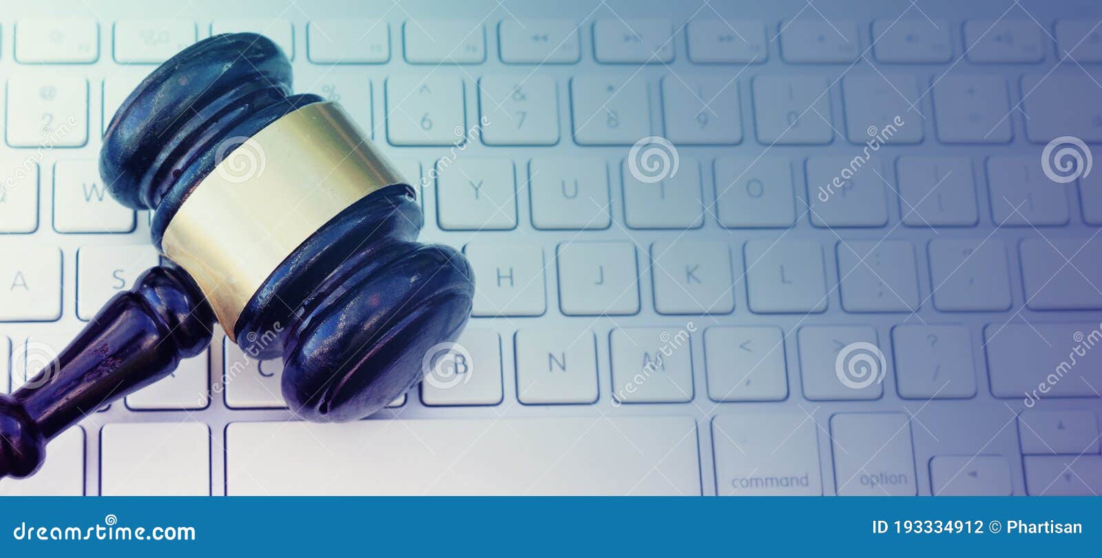 Gavel on Computer Laptop Keyboard Stock Photo - Image of finance ...