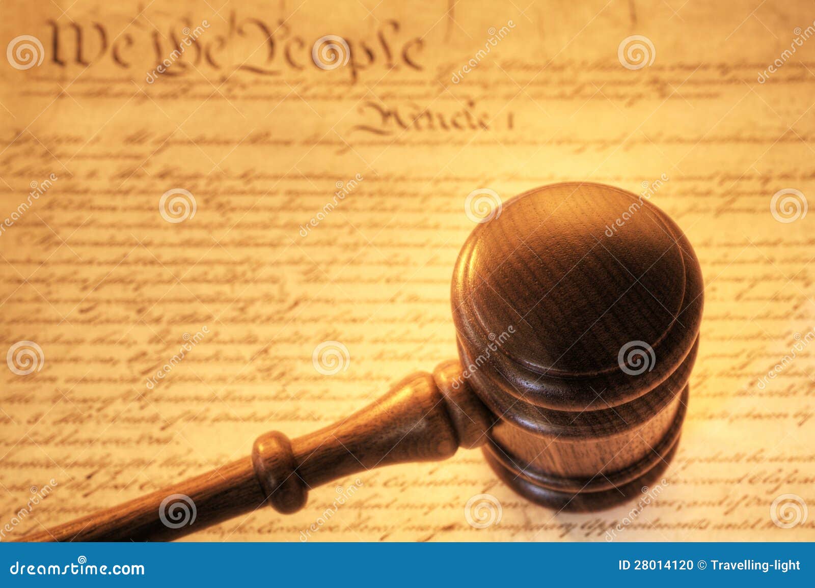 Gavel and Constitution stock photo. Image of brown, system - 28014120