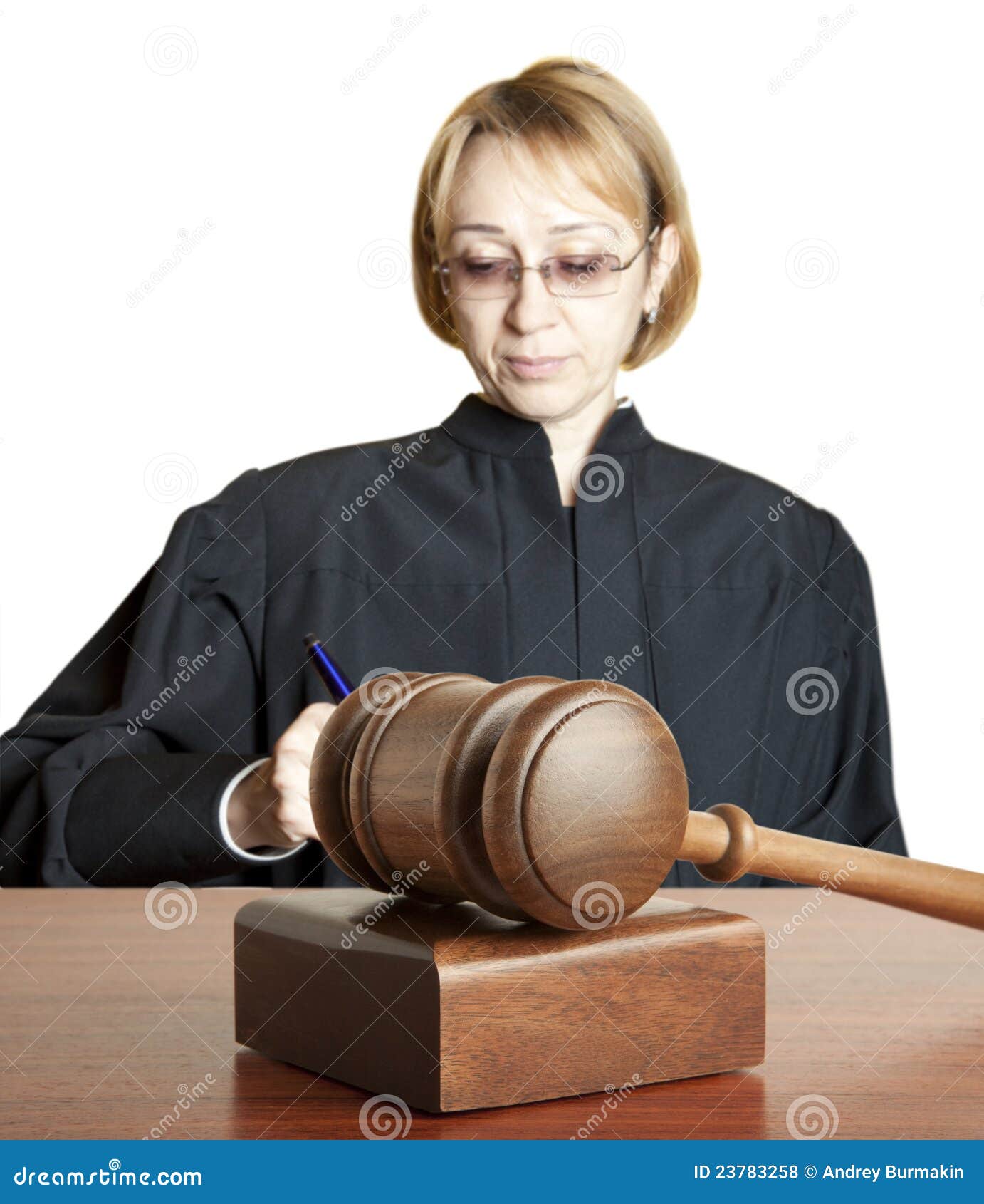 Gavel and female judge stock photo. Image of equal, judge - 23783258