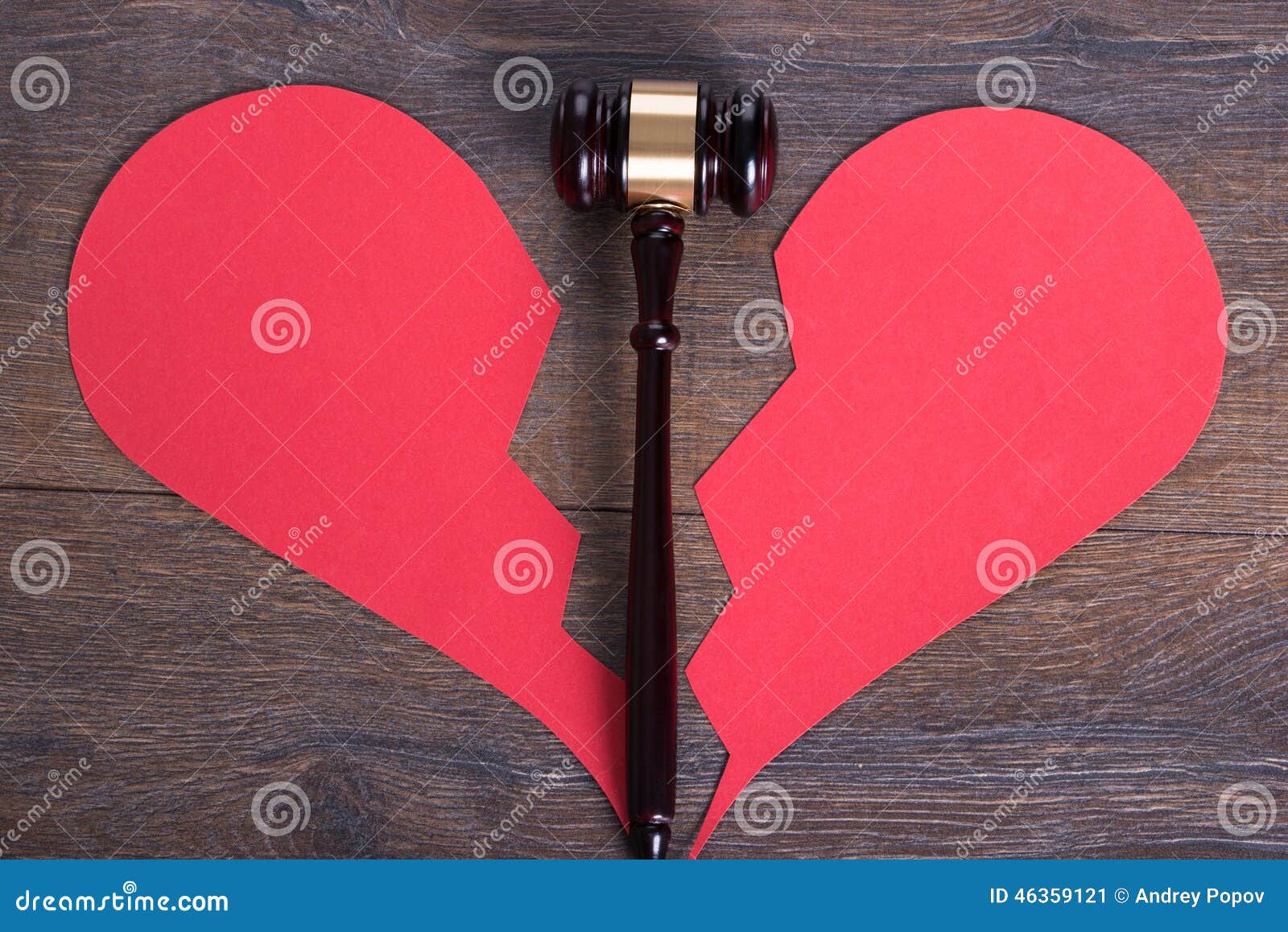 Gavel and Heart in Divorce Concept Stock Image - Image of broken ...
